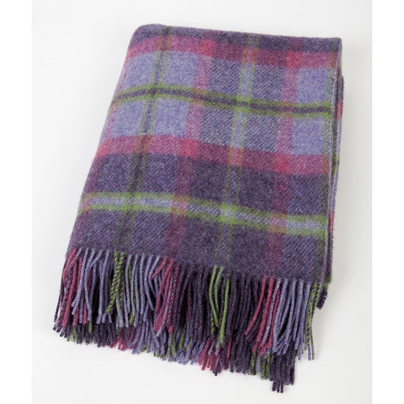 John Hanly Wool Throw Purple – The Donegal Shop